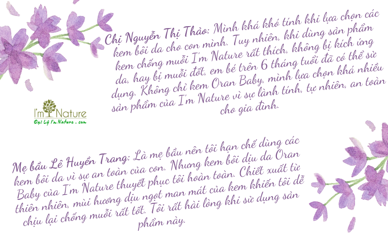 [Freeship] Kem muỗi Oran Baby I'M NATURE - Đại Lý I'm Nature